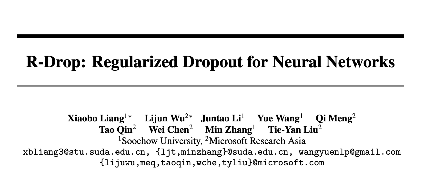 论文分享-R-Drop: Regularized Dropout for Neural Networks - 知乎