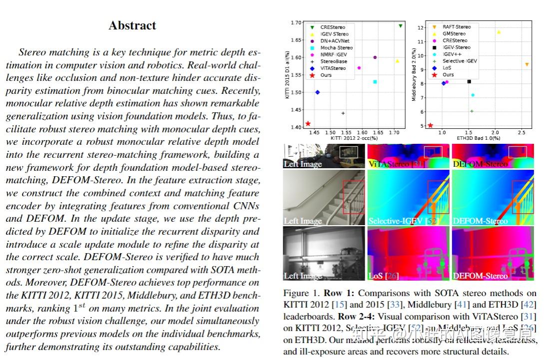 DEFOM-Stereo: Depth Foundation Model Based Stereo Matching - 知乎