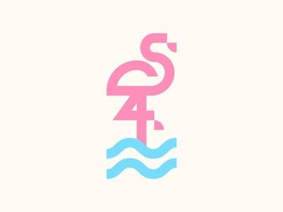 标志设计元素应用实例：火烈鸟 - 知乎