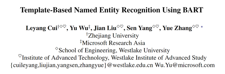Template-Based Named Entity Recognition Using BART [笔记] - 知乎