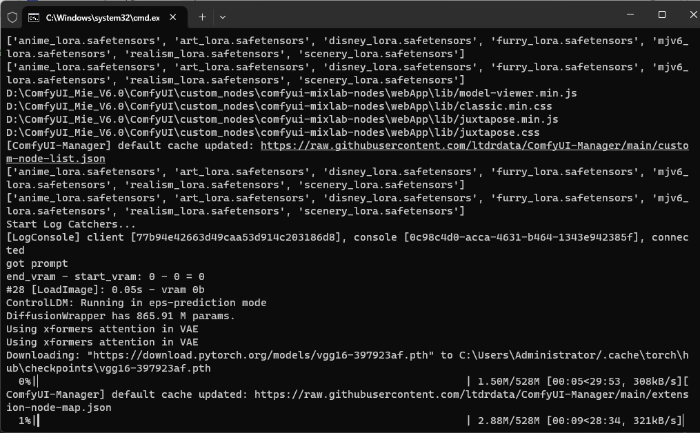 关于comfyui的pip设置镜像源以及torch缓存位置更改