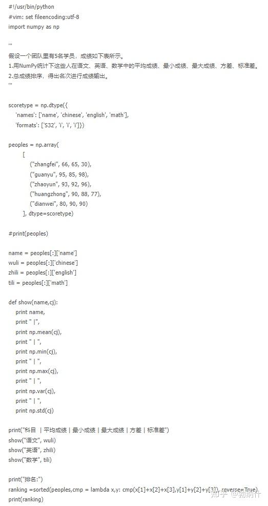 【基础篇|04】Python科学计算：用NumPy快速处理数据 - 知乎