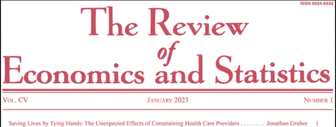 The Review of Economics and Statistics 2023年第1期 - 知乎