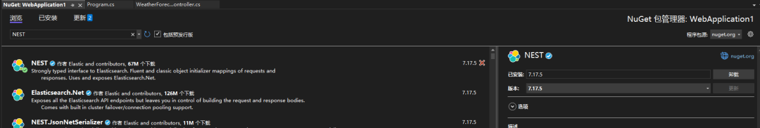 .Net Core中使用NEST简单操作Elasticsearch - 知乎