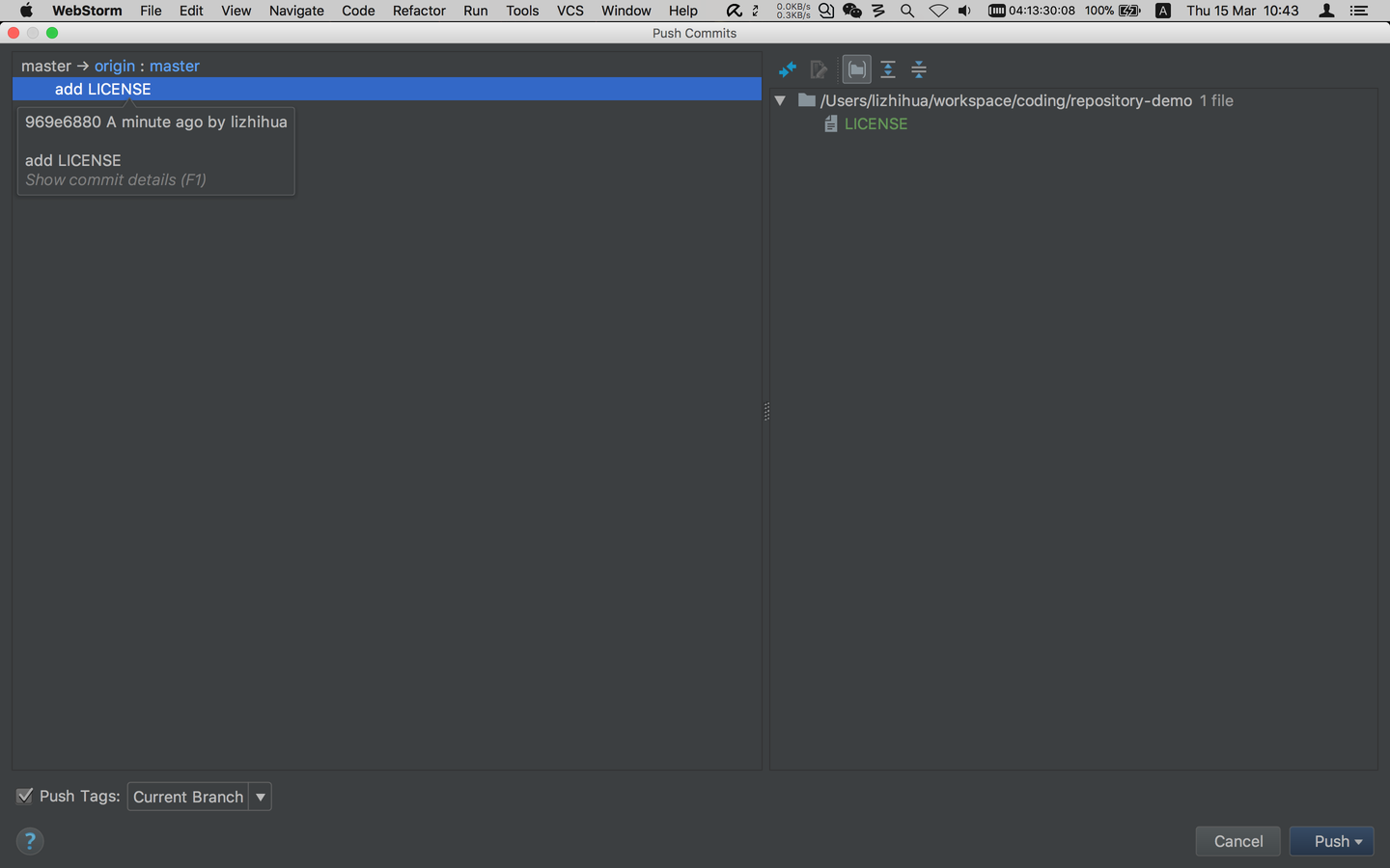 在 WebStorm 中熟练地使用 git - 知乎