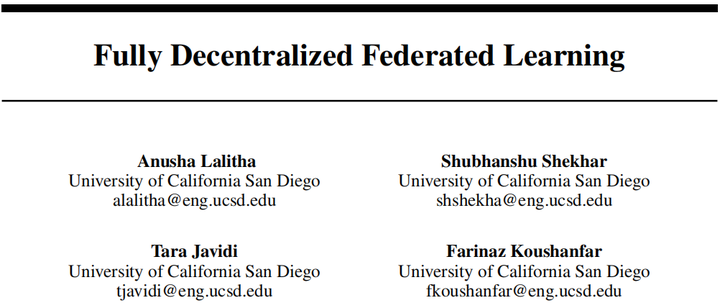 Fully Decentralized Federated Learning - 知乎