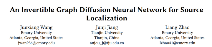 An Invertible Graph Diffusion Neural Network for Source Localization（一种用于源定位的可逆图扩散神经网络） - 知乎