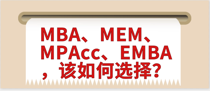 【管理类考研基础知识】MBA、MEM、MPAcc、EMBA，该如何选择？ - 知乎