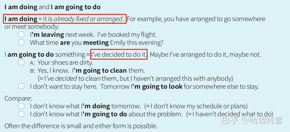 be going to 和 be doing 表将来时该怎么区分呀 ？ - 知乎