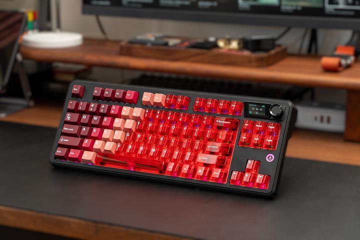 黑爵MK87三模机械键盘评测：自带热插拔屏幕，火龙果轴快速码字绝配 - 知乎