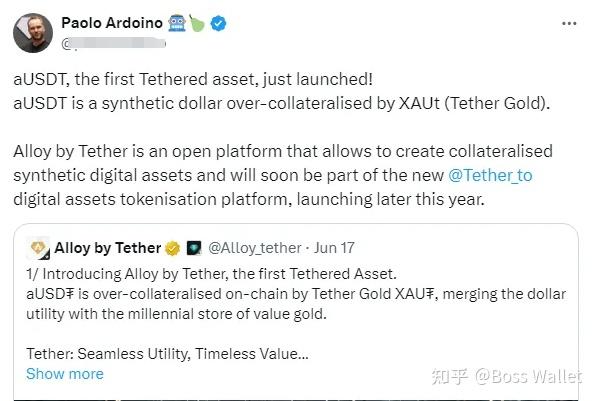 BOSS Wallet解读：aUSDT诞生，黄金的稳定力量能否注入数字货币 - 知乎