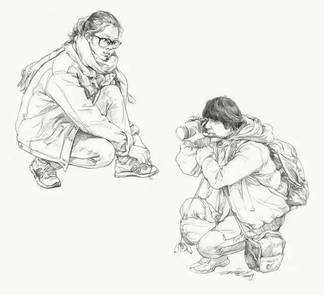 速写人物临摹素材 - 知乎