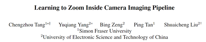 [CVPR 2022-图像超分辨]Learning to Zoom Inside Camera Imaging Pipeline - 知乎