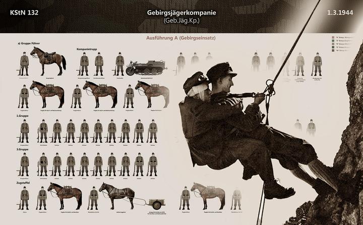 德军44年型山地猎兵师 — 山地猎兵连“山地版” (KStN 132 Ausf.A) 1944.3.1 - 知乎