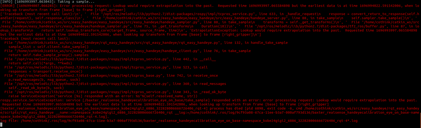 Lookup would require extrapolation into the past. Requested 1.1 but the earliest data is at 1.2 ...