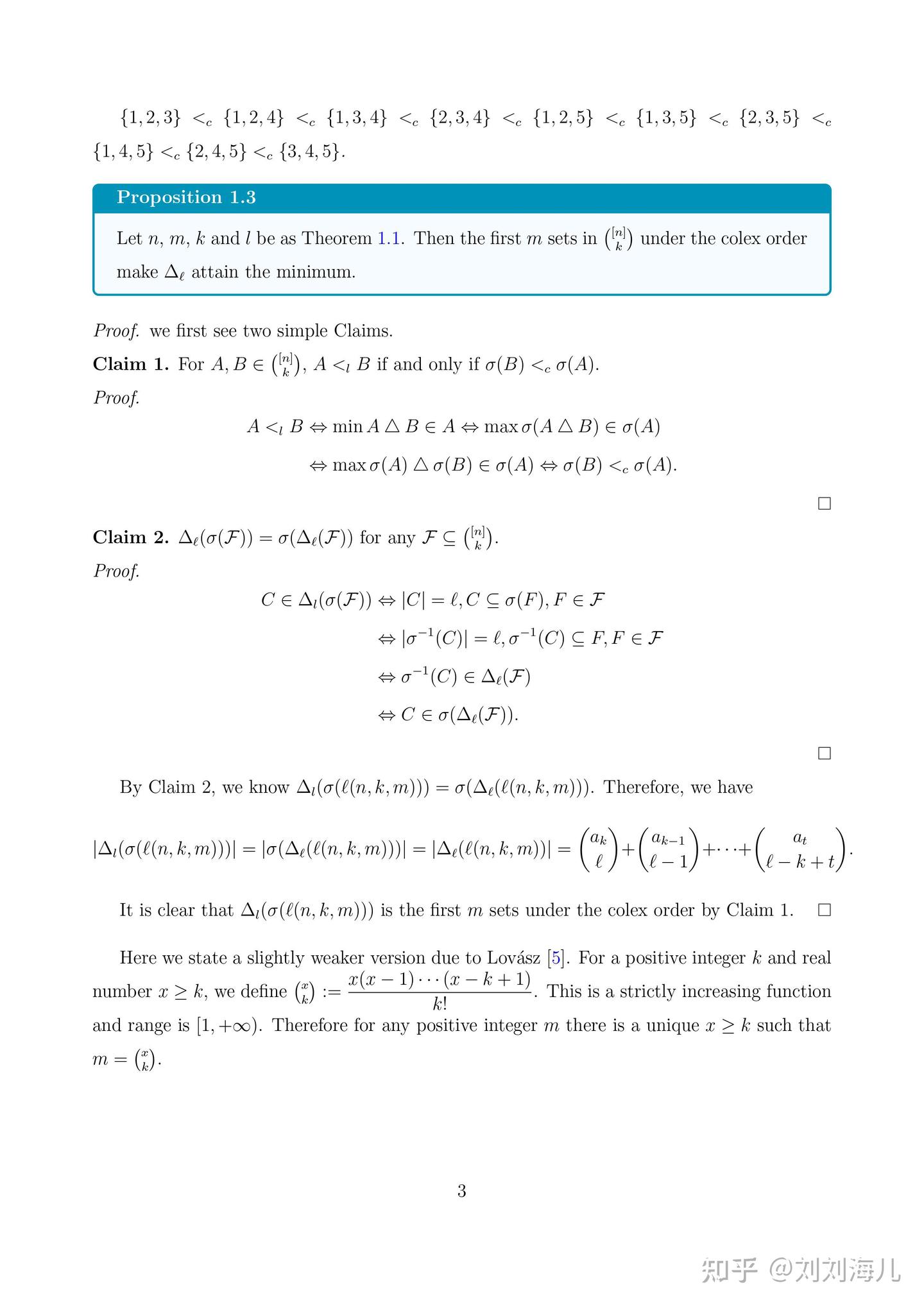 Kruskal-Katona Theorem - 知乎