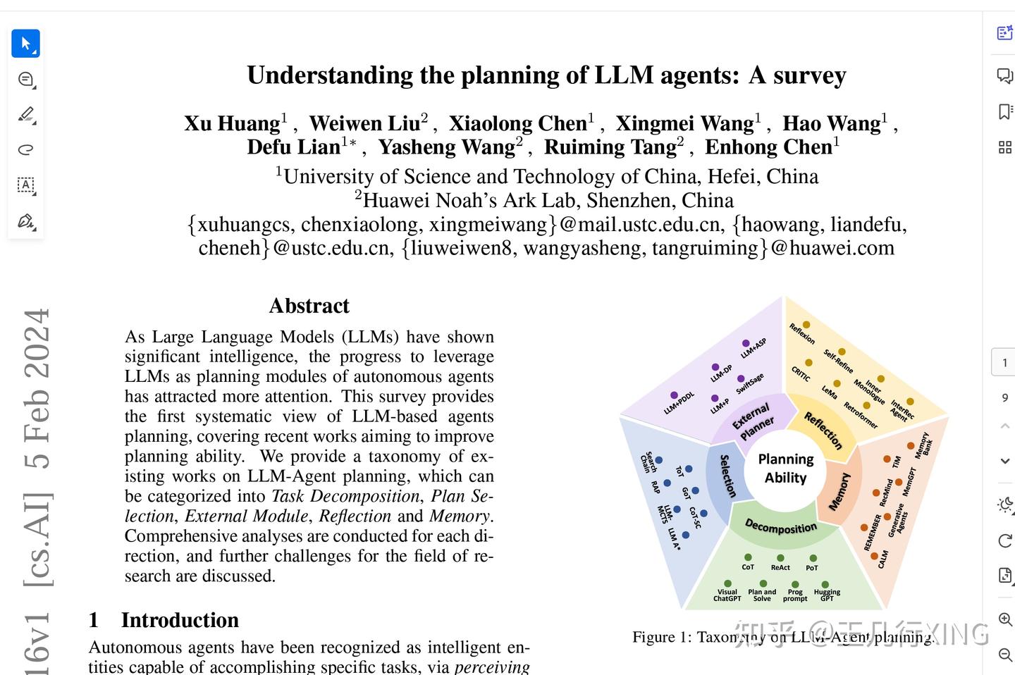 Agent Planning 最新综述：Understanding the planning of LLM agents: A survey - 知乎