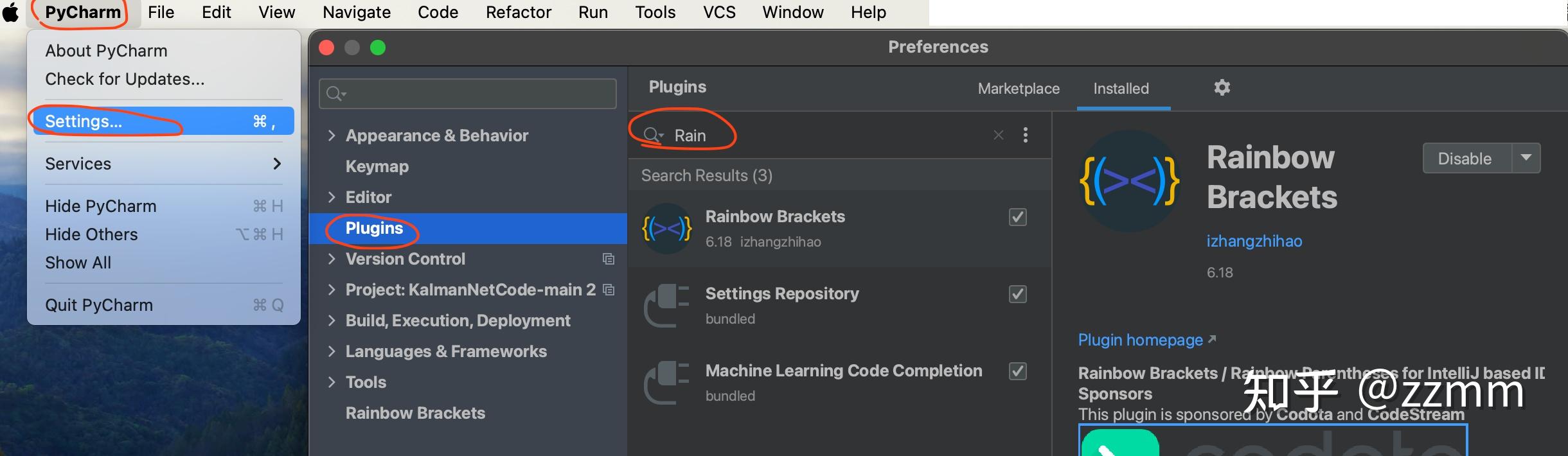 Mac: Pycharm 配套 Rainbow Brackets(彩虹括号)插件的安装和使用 - 知乎