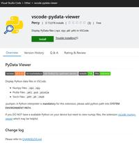 展示后缀名(.npz .npy .pkl .pth)PyData文件的VSCode插件vscode-pydata-viewer安装配置方法 - 知乎