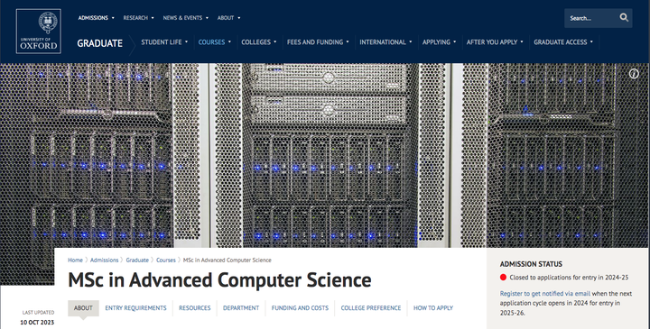 美英研究生项目 | 牛津大学 - 高级计算机硕士 University of Oxford - MSc Advanced Computer ...