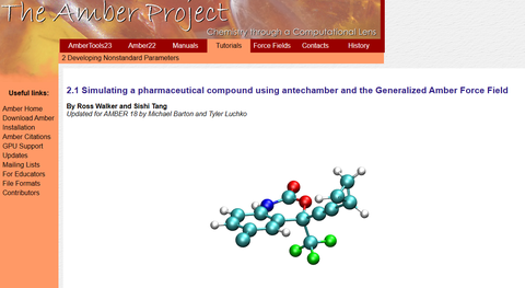 使用antechamber和广义Amber力场模拟药物化合物 - 知乎