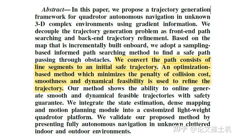 Gradient-Based Online Safe Trajectory Generation for Quadrotor Flight in Complex Environments - 知乎