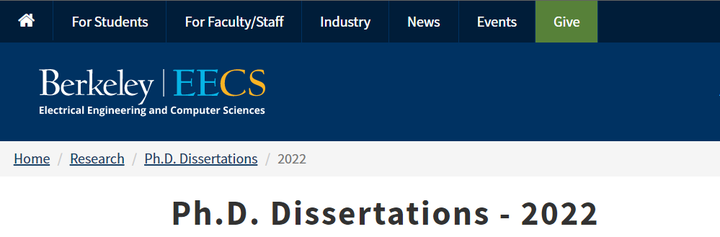 UC Berkeley | EECS 博士学位论文 - 2022 - 知乎