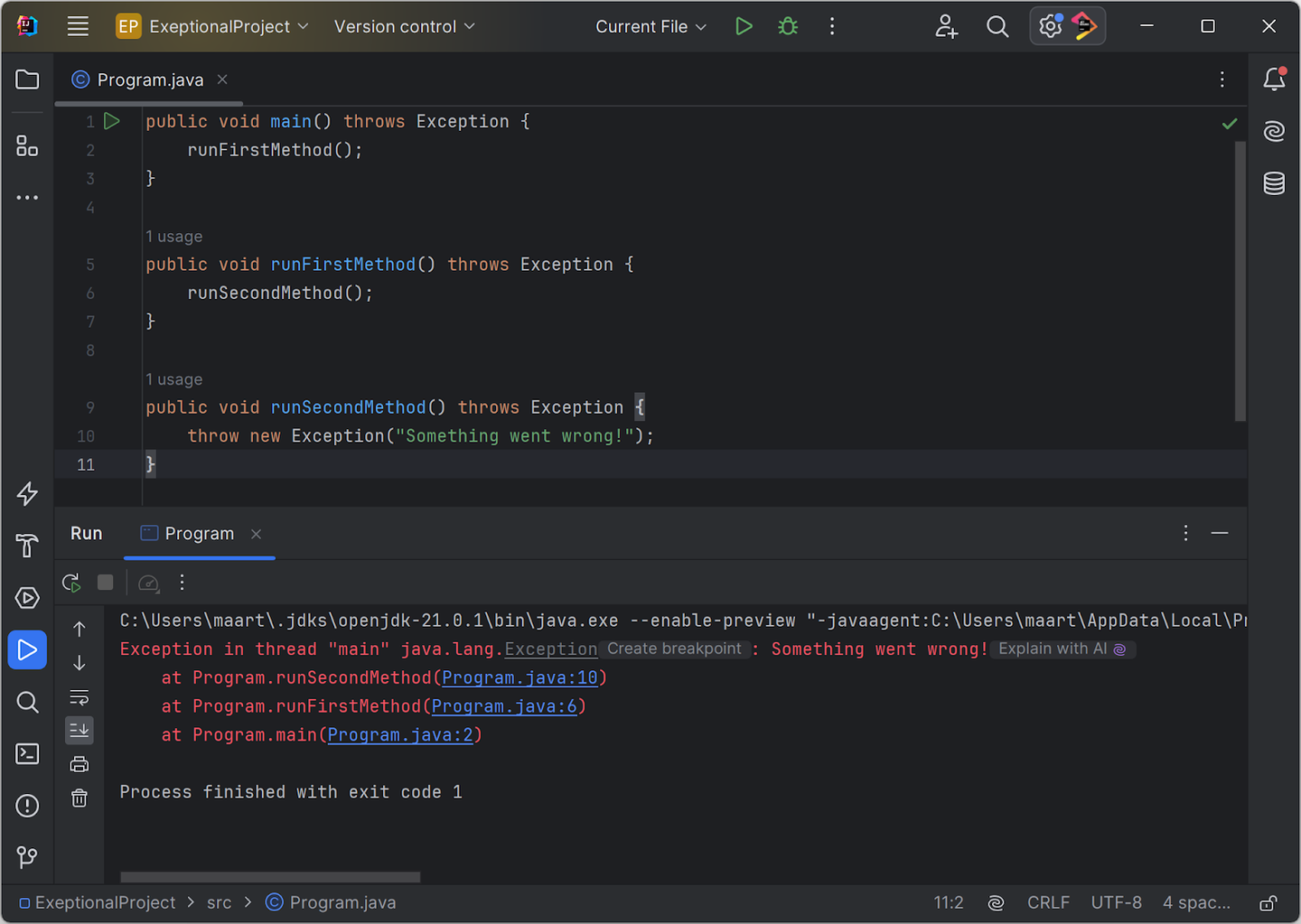 简单攻略：如何抛出 Java 异常 | IntelliJ IDEA - 知乎