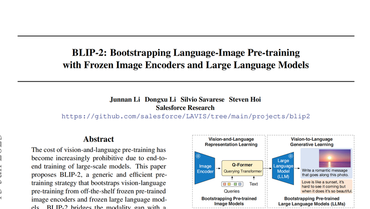 BLIP-2:多模态大模型的预训练策略 - 知乎