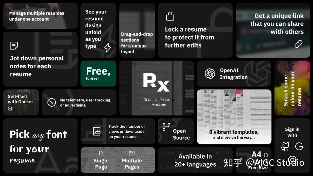 Reactive Resume免费且开源的AI生成简历神器，一站式打造完美简历 - 知乎