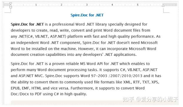 Word控件Spire.Doc 转换教程(二十)：在 C#、VB.NET 中将 Word 转换为 Word XML - 知乎