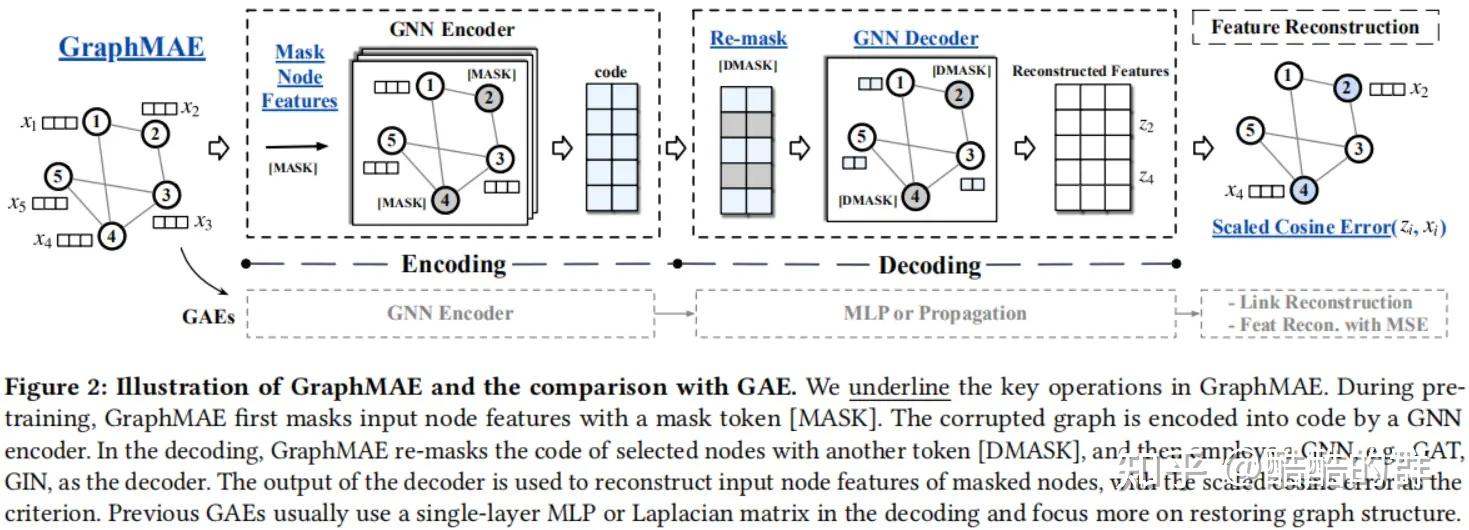 GraphMAE：自监督掩码图自编码器 - 知乎
