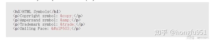 如何在 HTML 中使用特殊字符和符号 - 知乎