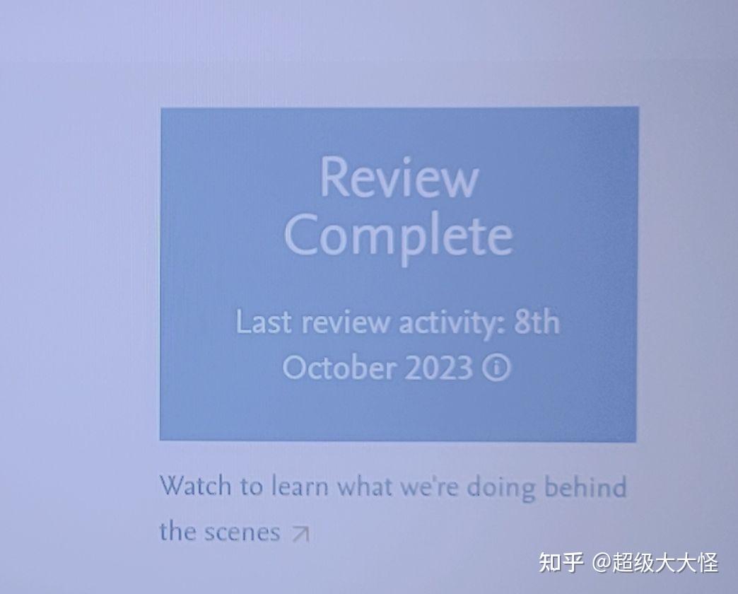 第一轮审稿Required Reviews Completed多久是正常的？ - 知乎