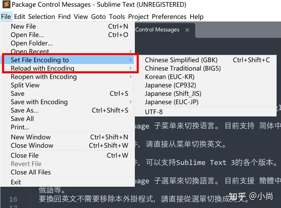Sublime Text安装汉化以及设置GBK编码和调整字体大小 - 知乎