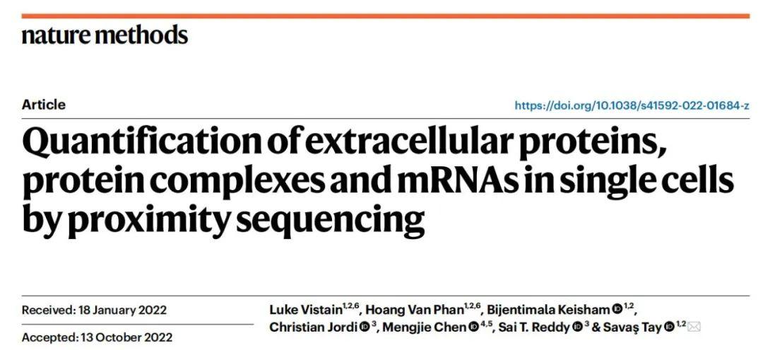 Nat Methods | 定量单细胞的细胞外蛋白、蛋白复合物和mRNA - 知乎
