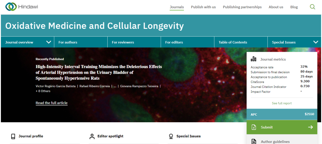 把自己”作没了”的Oxidative Medicine and Cellular Longevity，国人发文量奇高！ - 知乎