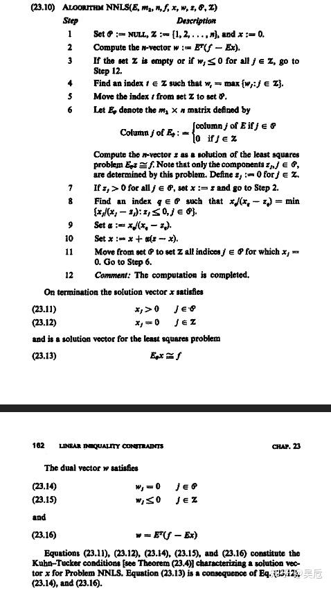 请问matlab中解决非负最小二乘的函数lsqnonneg的数学原理是什么？ - 知乎