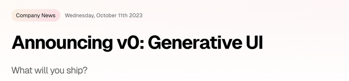 Vercel V0 - AI生成前端代码 - 知乎