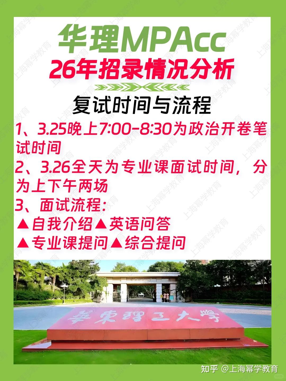 🏫会计专硕26择校必看：华东理工大学MPAcc初复试详解！ - 知乎