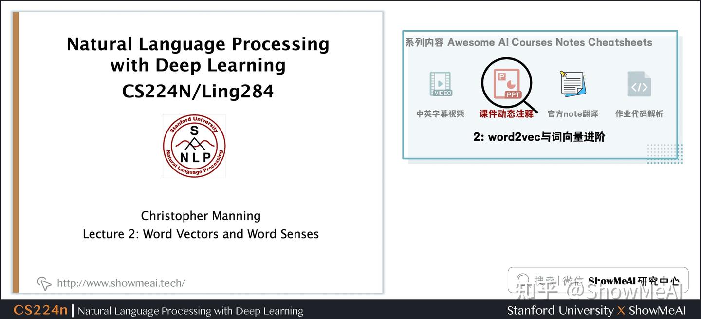斯坦福NLP名课带学详解 | CS224n 第2讲 - 词向量进阶（NLP通关指南·完结🎉） - 知乎