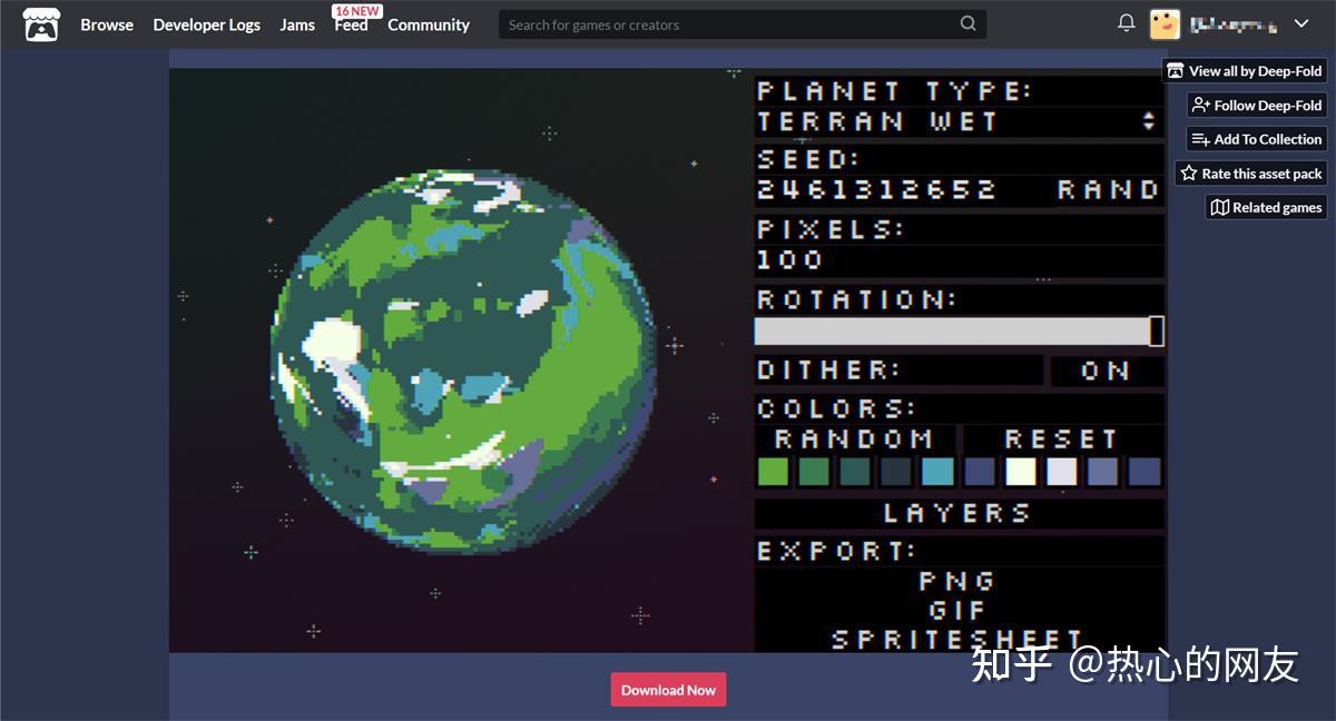 好玩又好看！像素风星球生成器 Pixel Planet Generator - 知乎