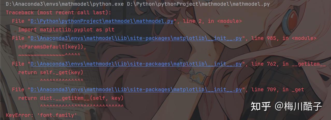 Matplotlib解决KeyError: 'font.family'中文显示问题 - 知乎