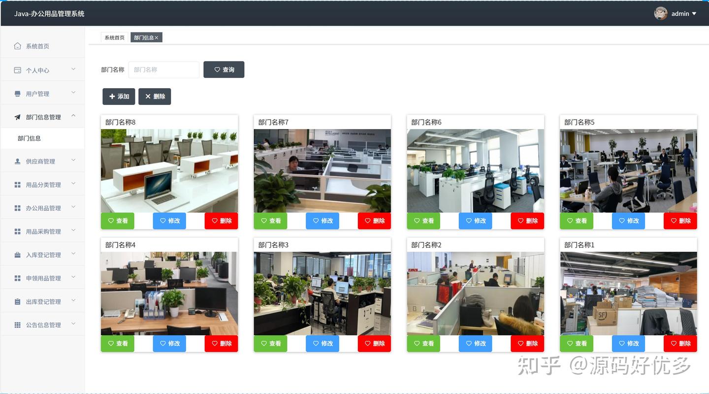 办公用品管理系统源码源码 Java+SpringBoot+Vue 前后分离 - 知乎