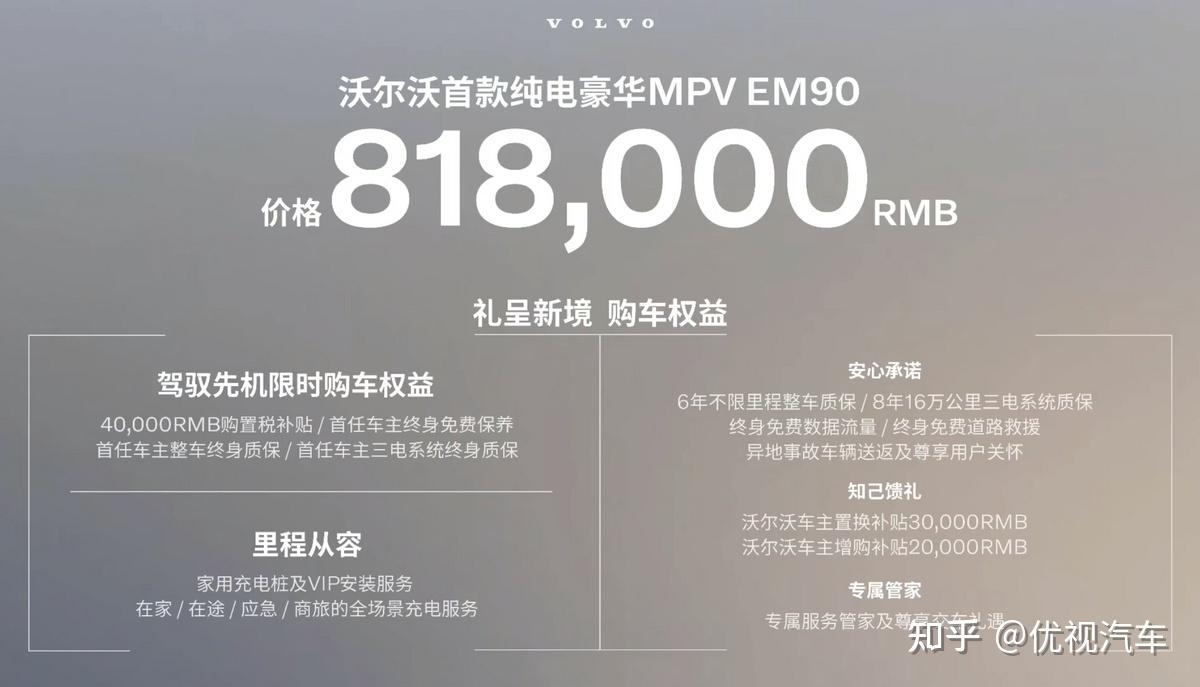 售价81.8万元，沃尔沃EM90亮相广州车展，续航可达738公里 - 知乎