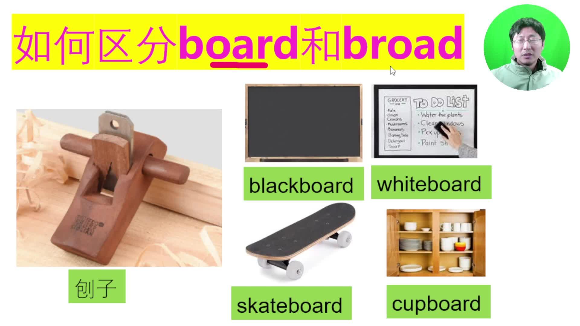 有没有口诀可以记住board, aboard, broad, abroad这四个单词？ - 知乎
