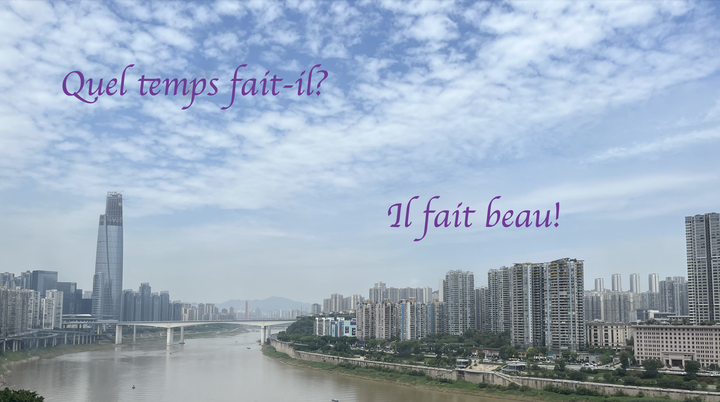 法语中， 怎么表达天气? Il fait beau! - 知乎